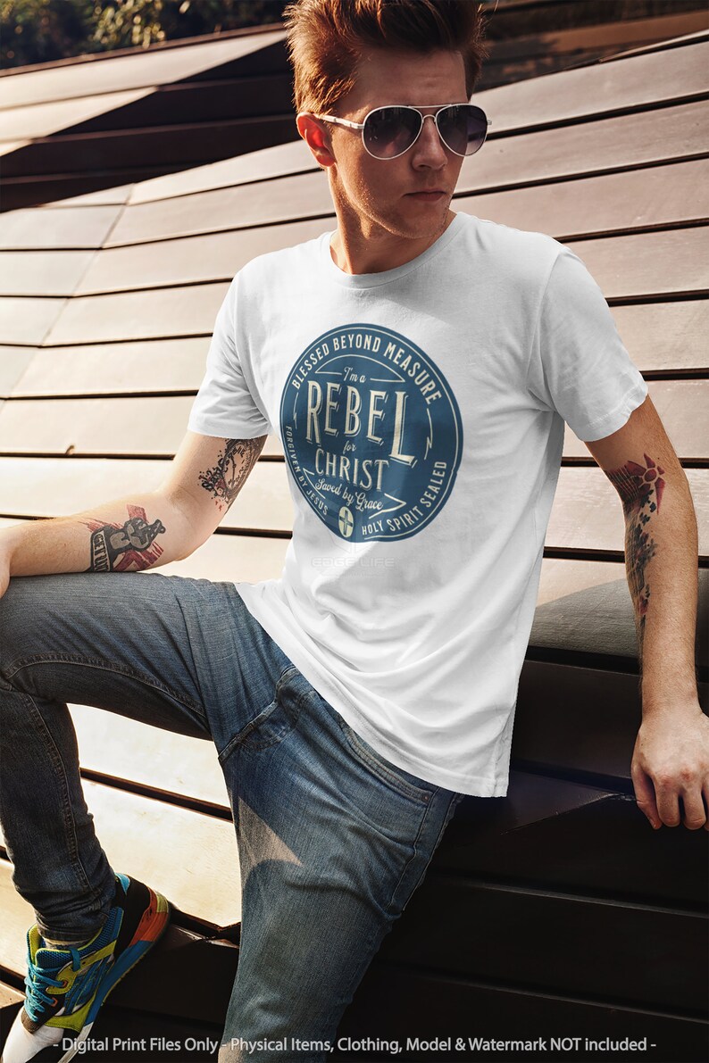 Rebel for Christ Instant Download Christian Printable Design for T ...