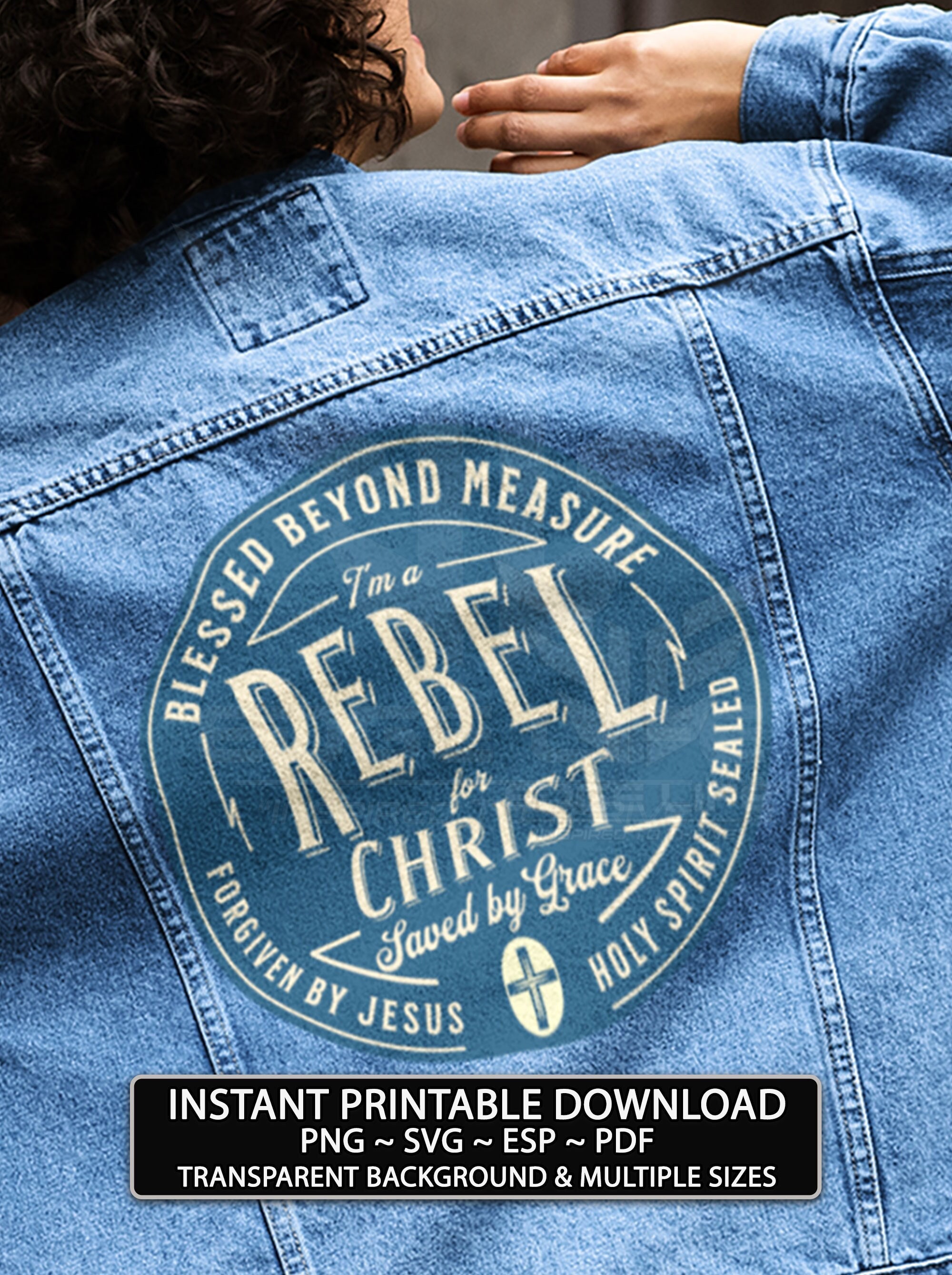 Rebel for Christ Instant Download Christian Printable Design for T ...