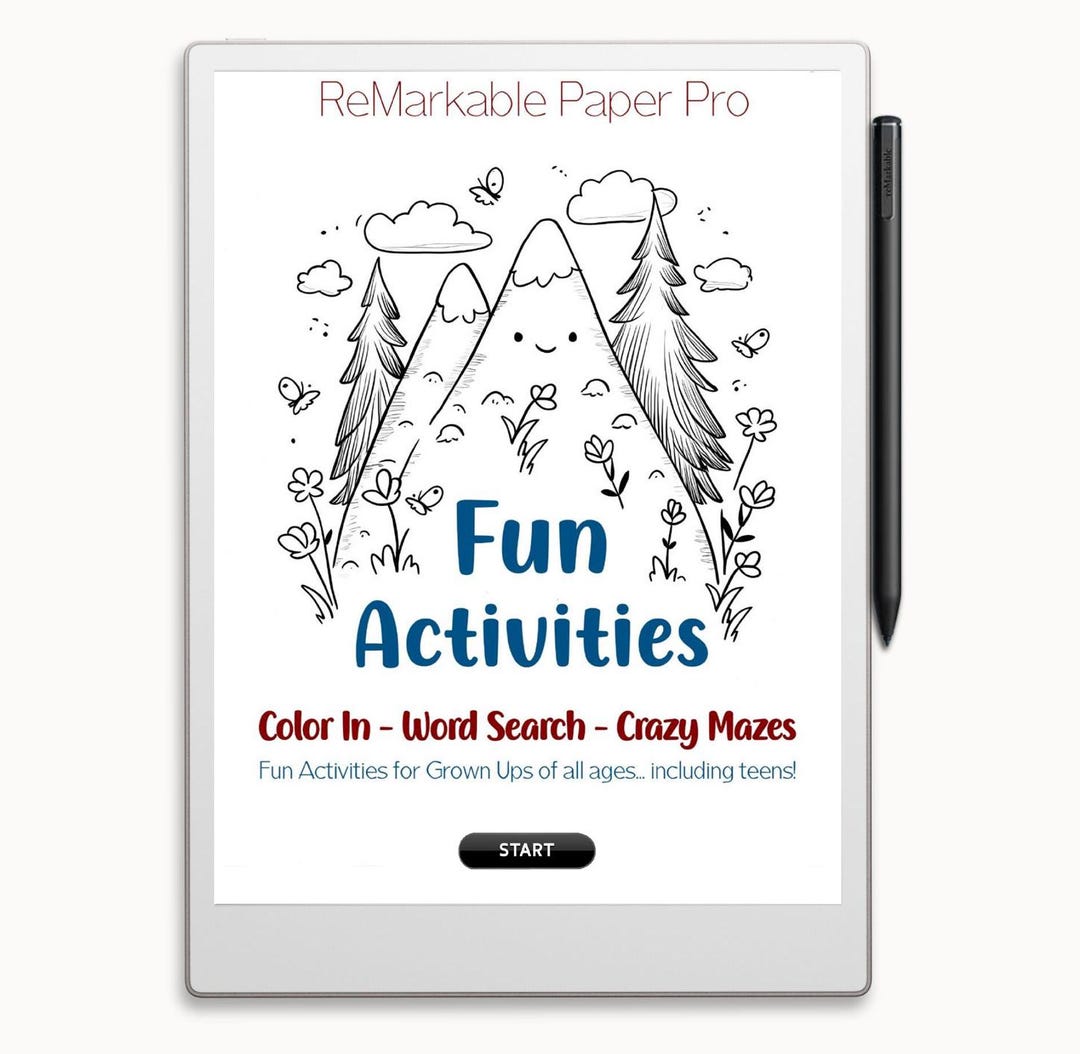 2025 Remarkable Paper Pro FUN Activities PDF Template Hyperlinked ...