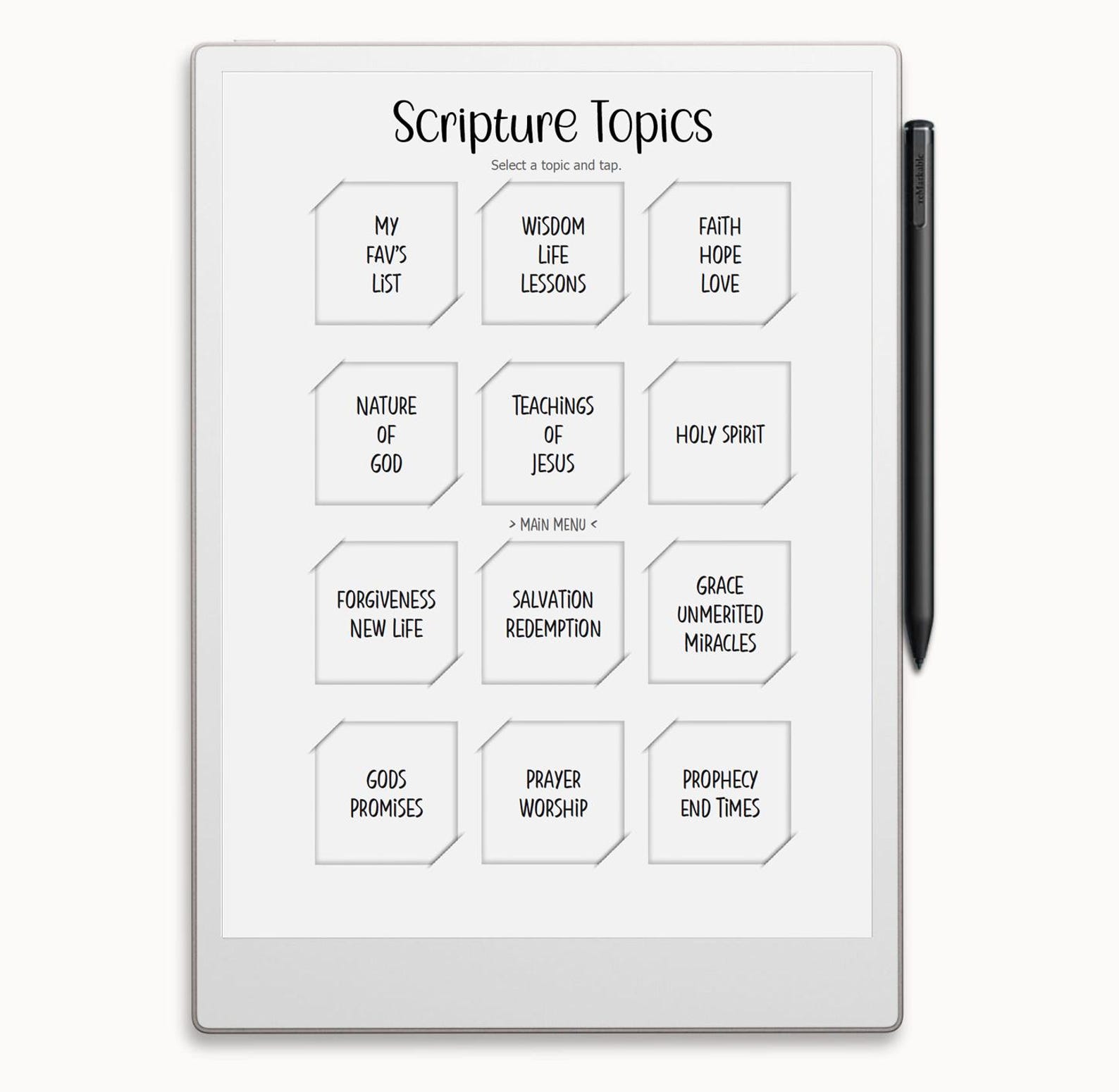 Scripture List Collection: Hyperlinked Bible Study Template PDF Made ...