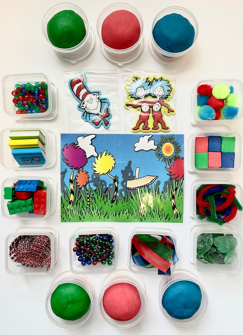 Dr. Seuss Play-dough Sensory Kit - Etsy