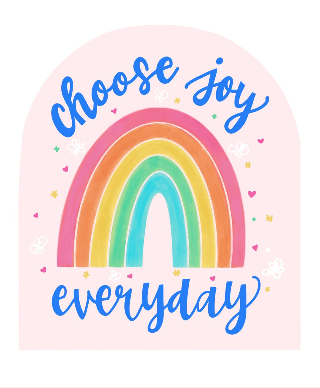 Choose Joy Sticker: Rainbow Theme, Positive Quote, Uv-coated Vinyl - Etsy
