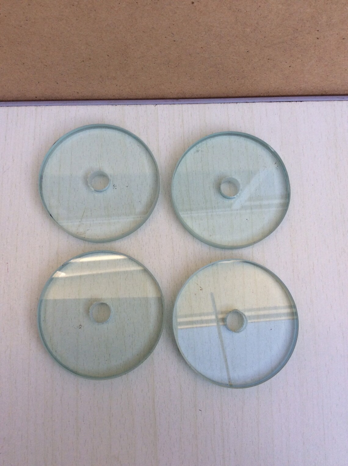 Vintage Crystal Round Lamp Spacers Set /4 | Etsy