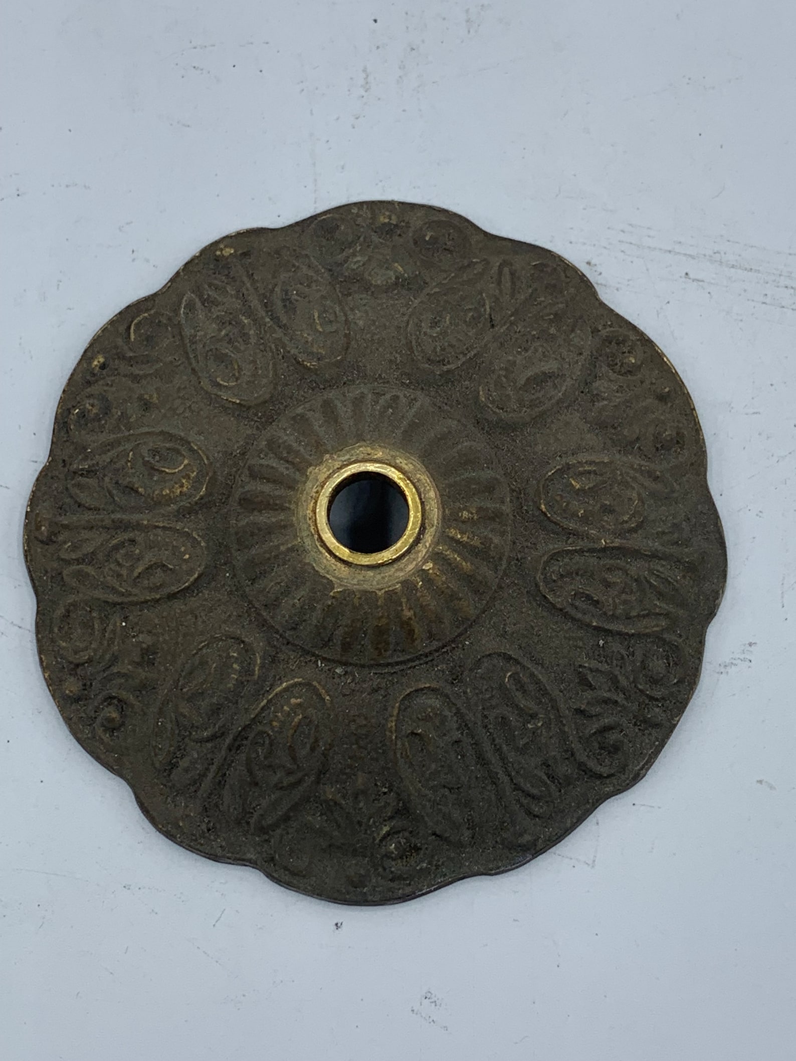 Vintage Cast Brass Lamp Bobeche ( Used) - Etsy