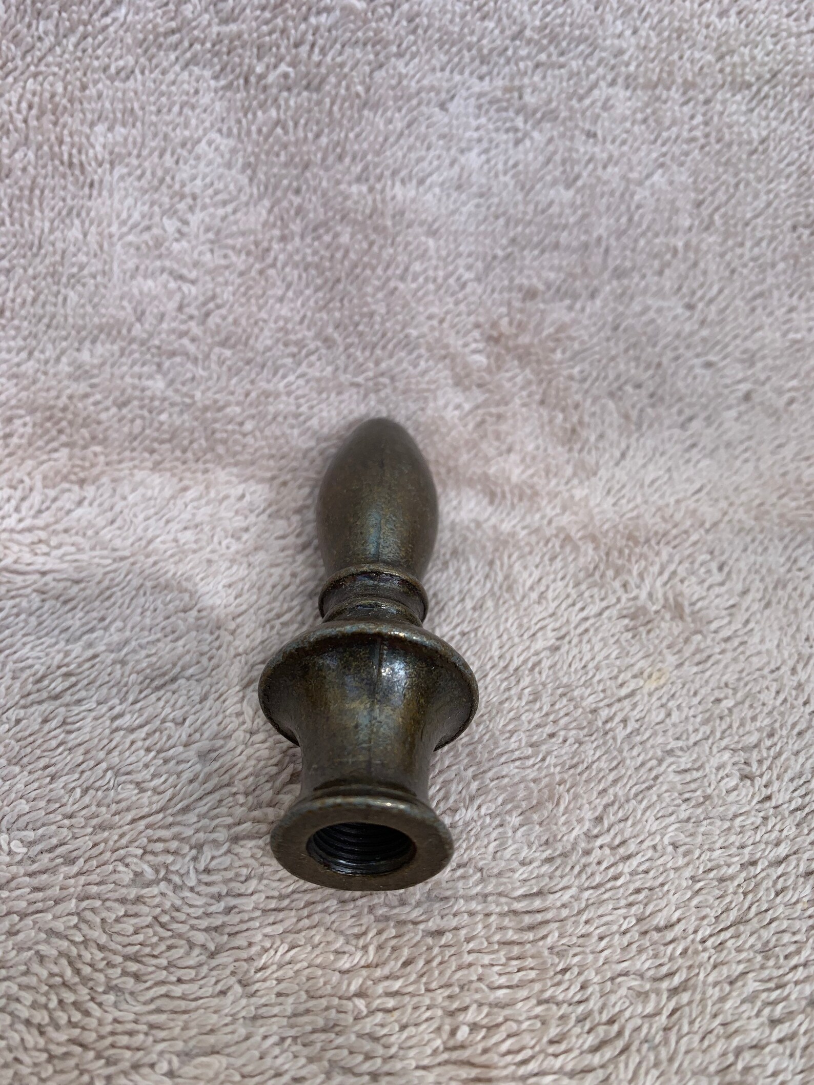 Vintage lamp finial pot Metal antique brass finish pair | Etsy