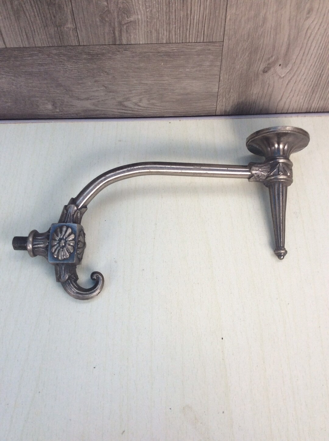 Vintage Cast Metal Ornate Lamp Arm - Etsy