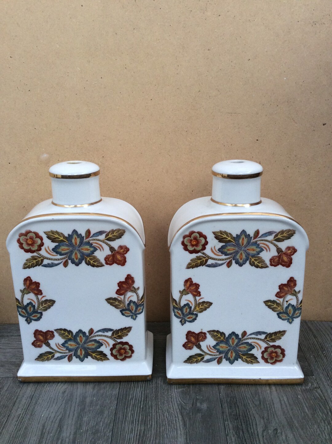 Set of 2 Vintage Porcelain Lamp Bases - Etsy