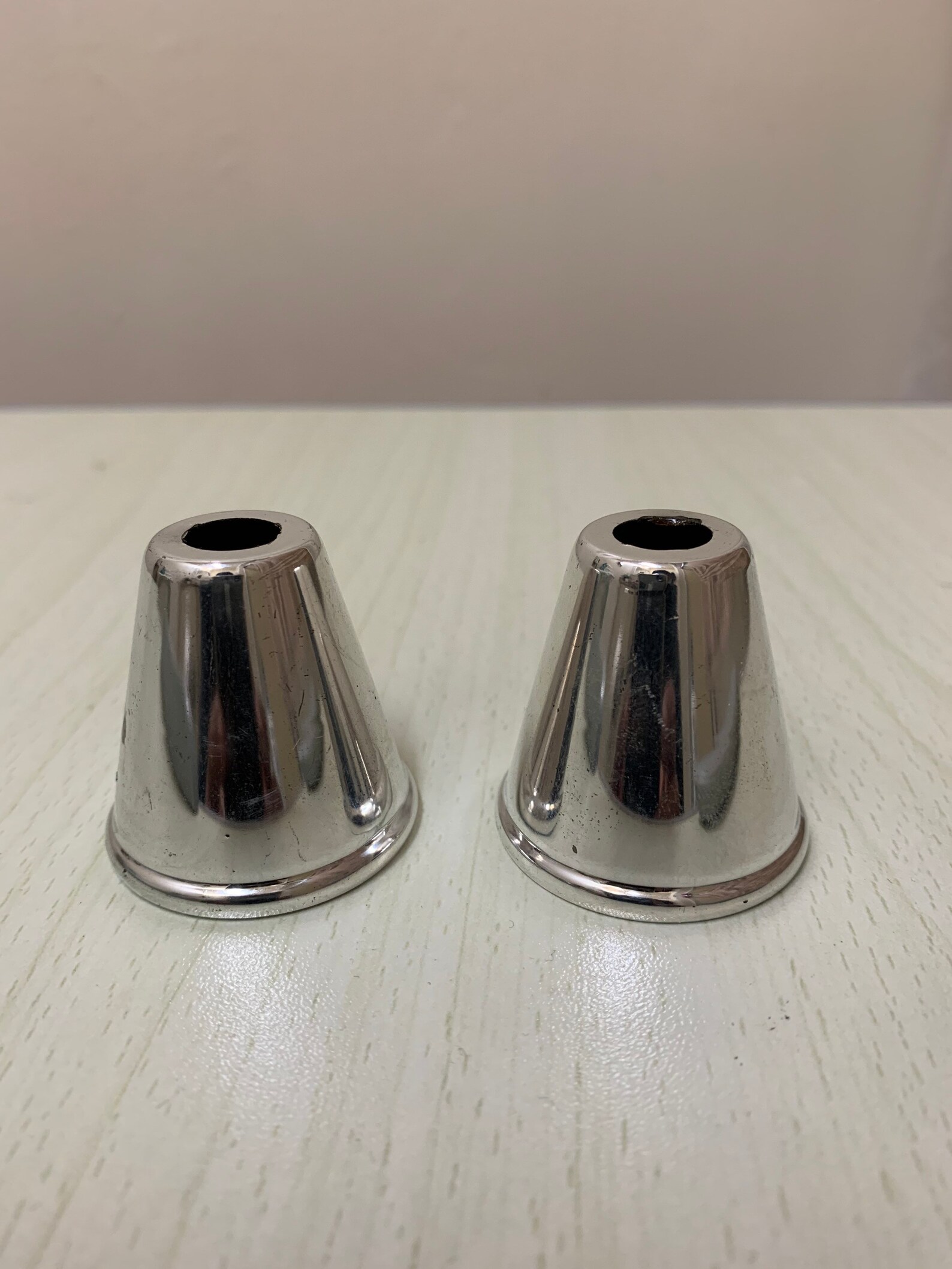 Vintage Set of 4 Steel Chrome Plated Lamp Cone Spacers Used | Etsy