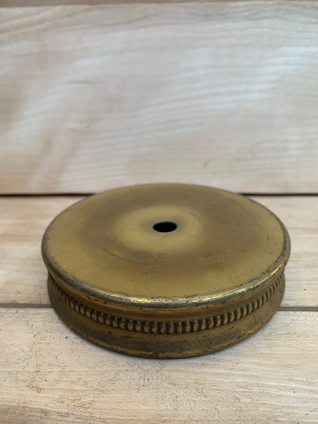 Vintage Stamped Metal Small Lamp Base Used - Etsy