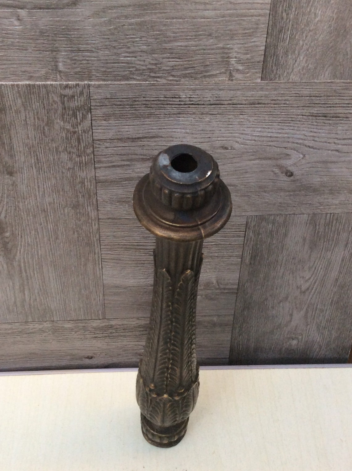 Vintage cast metal ornate lamp column spacer used | Etsy