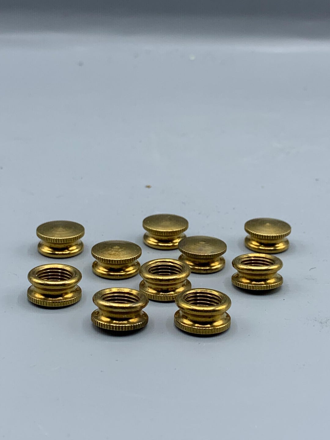 Brass Knurled Bracket Cap Lamp Finial ( Set/10) - Etsy