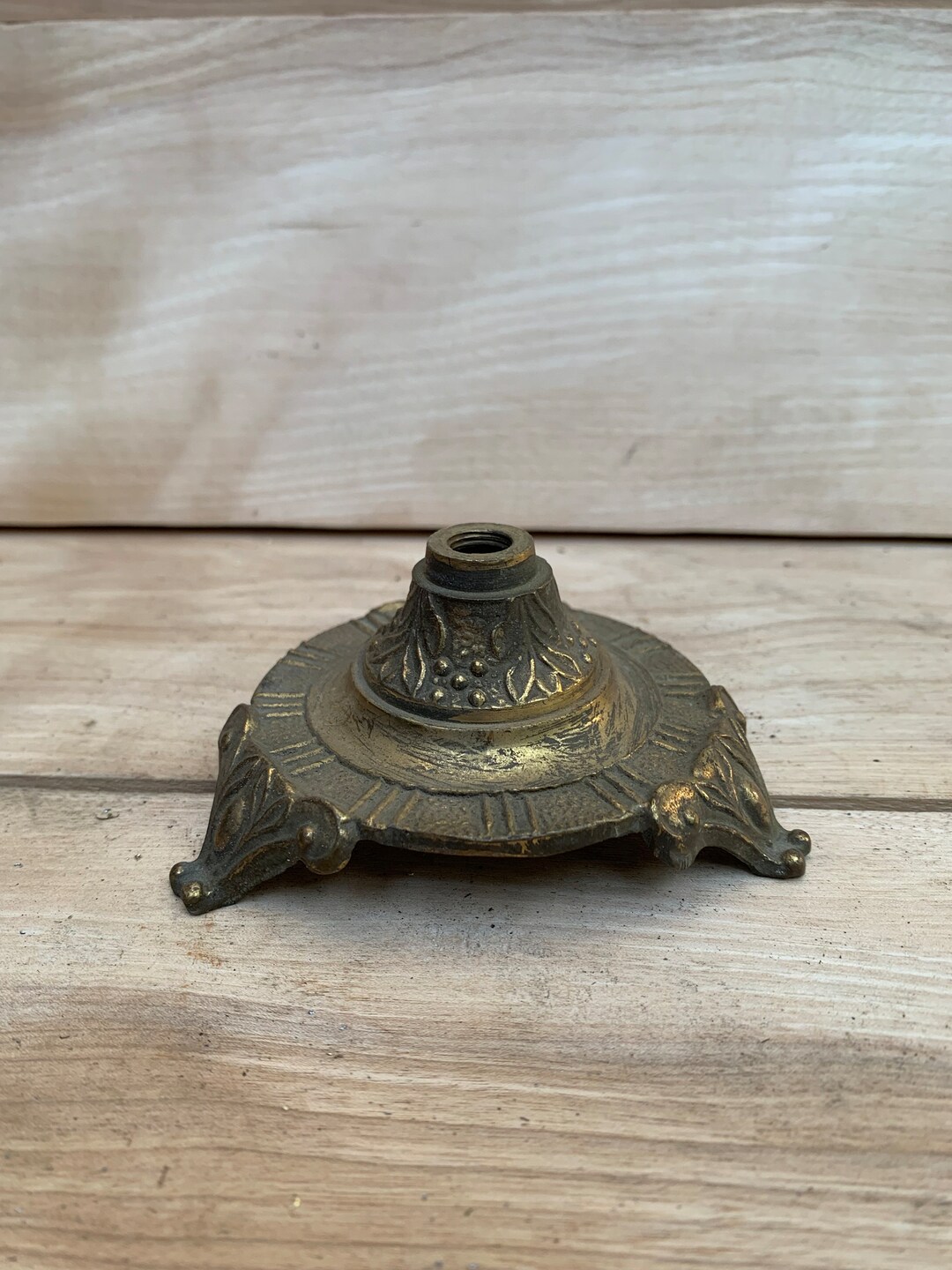 Vintage Cast Brass Small Lamp Base Used - Etsy