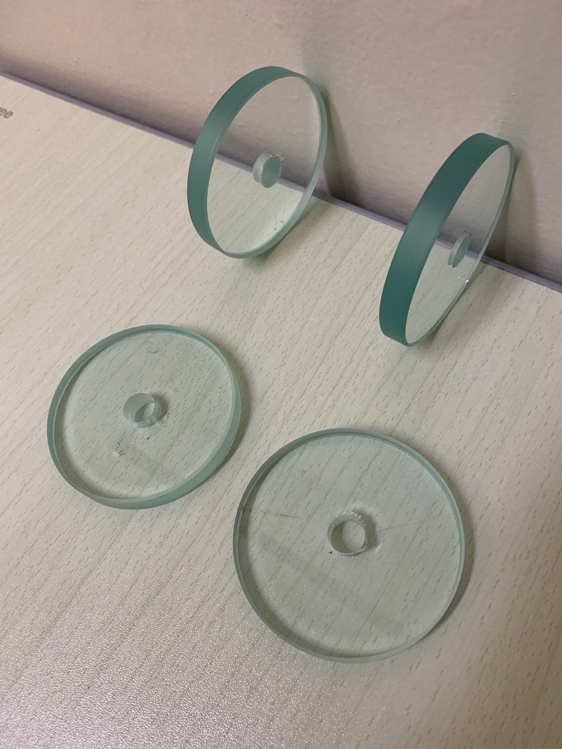 Vintage Crystal Round Lamp Spacers Set /4 | Etsy