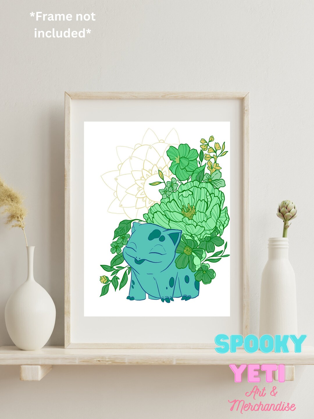Bulbasaur Pokemon Wall Art Digital Prints, Nursery Bedroom Art Decor ...