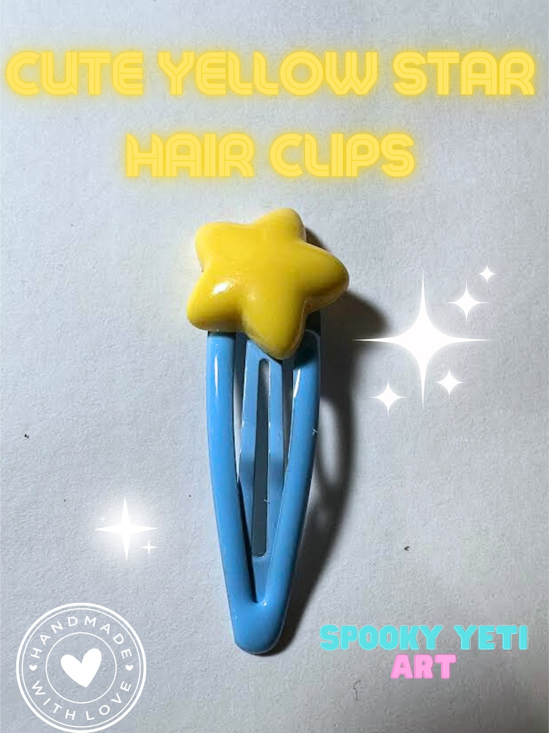 Yellow Star Hair Clip Cute Pentagram Dress up Hair Accessories - Etsy