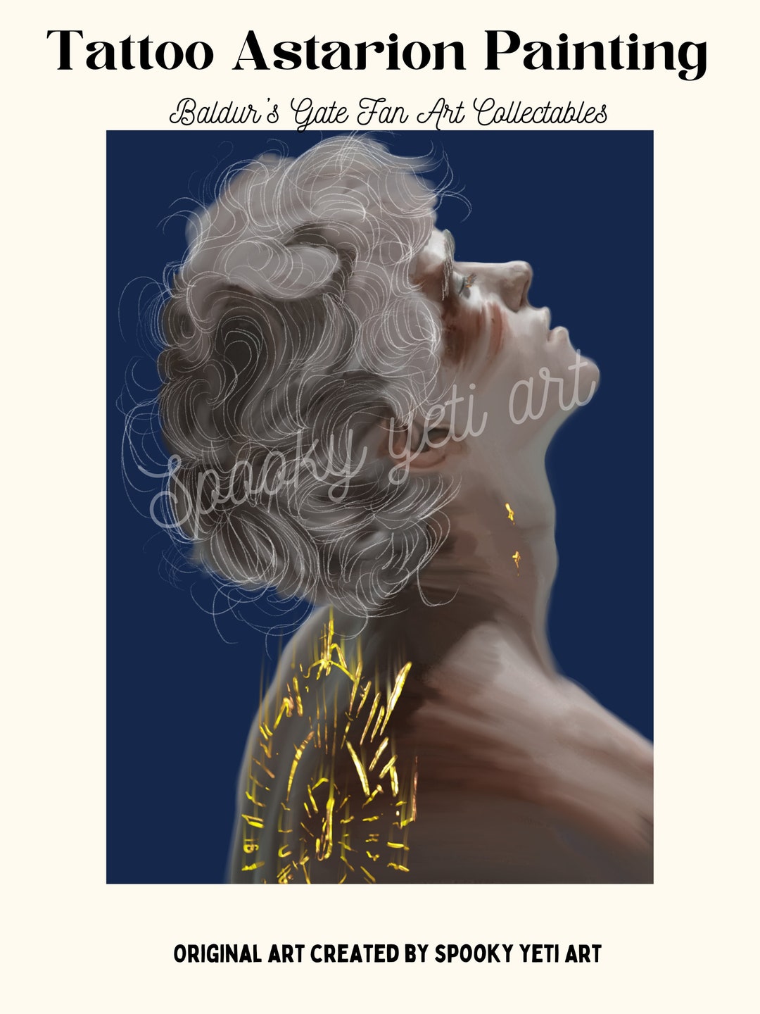 Tatto Astarion Original Art, Baldurs Gate,artwork, Fanart Dnd, Bg3 ...