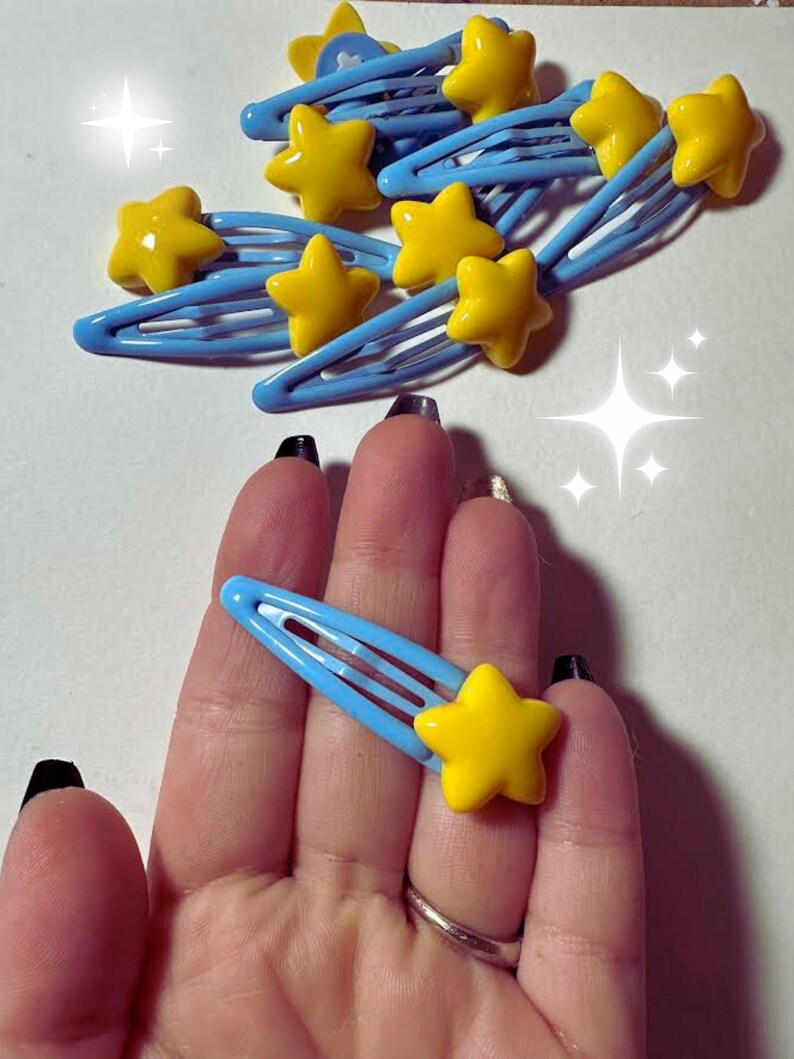 Yellow Star Hair Clip Cute Pentagram Dress up Hair Accessories - Etsy