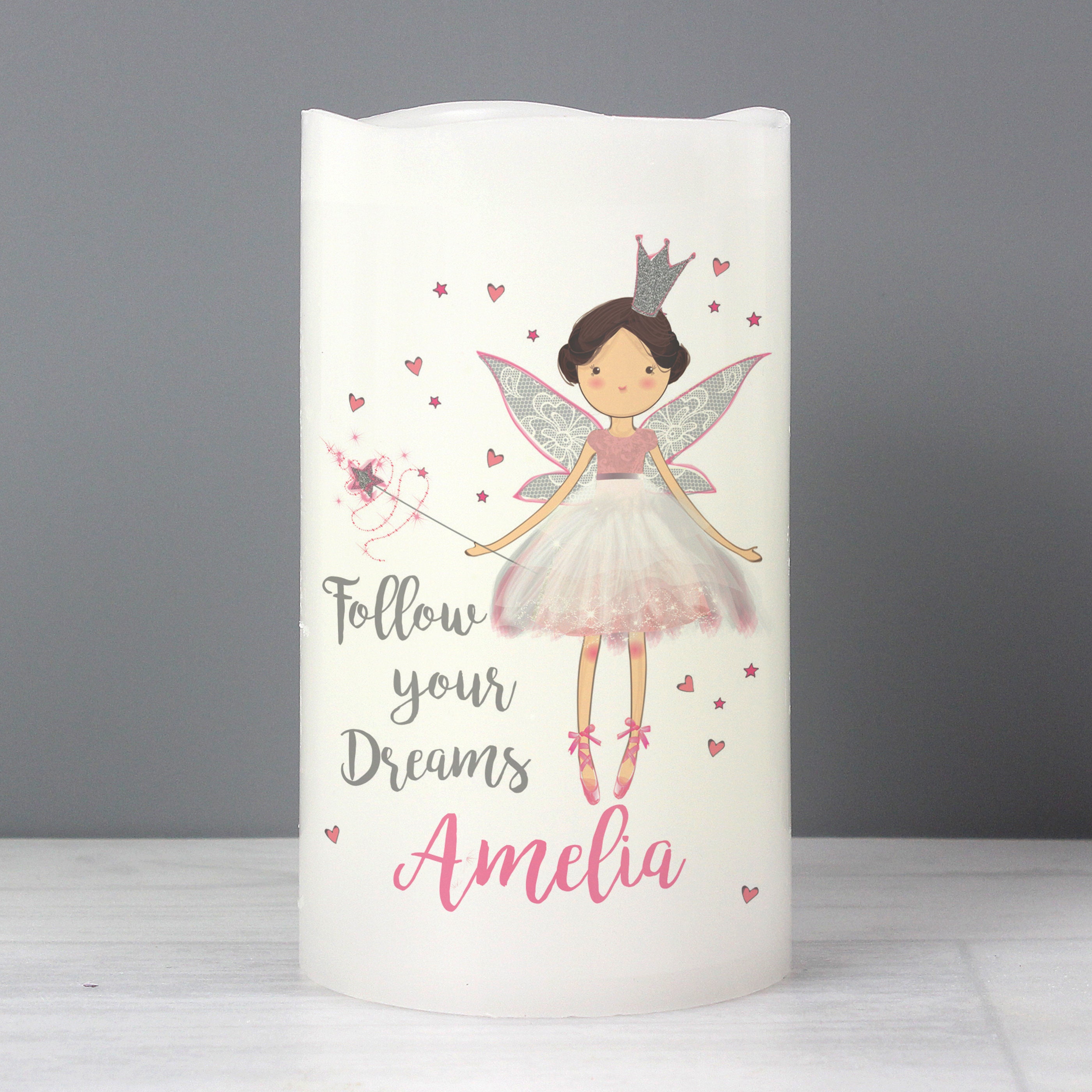 Personalised Fairy Princess Nightlight LED Candle Add a Name - Etsy UK