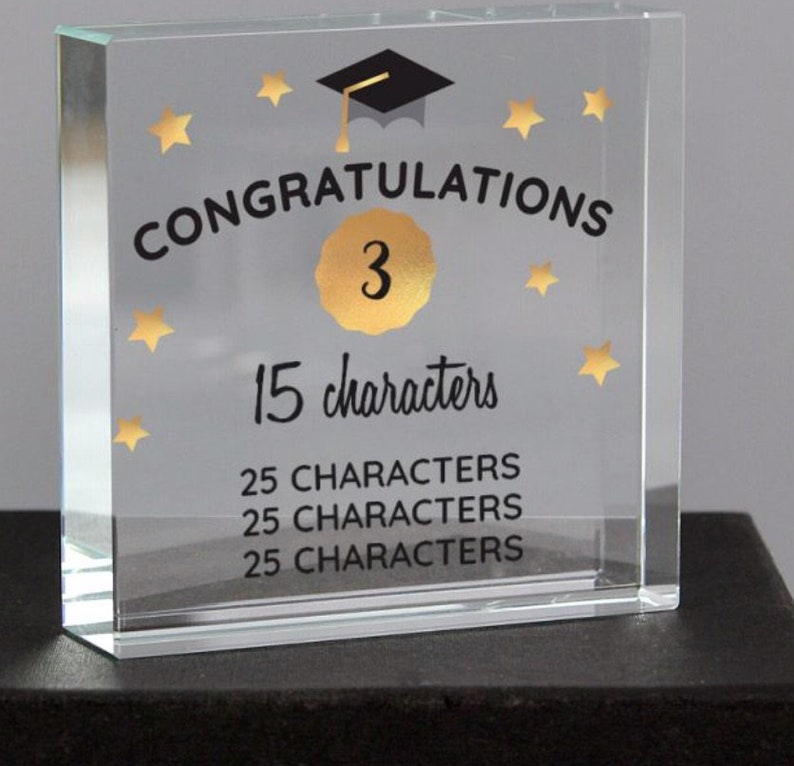 Personalised Congratulations Graduation Large Crystal Token in - Etsy
