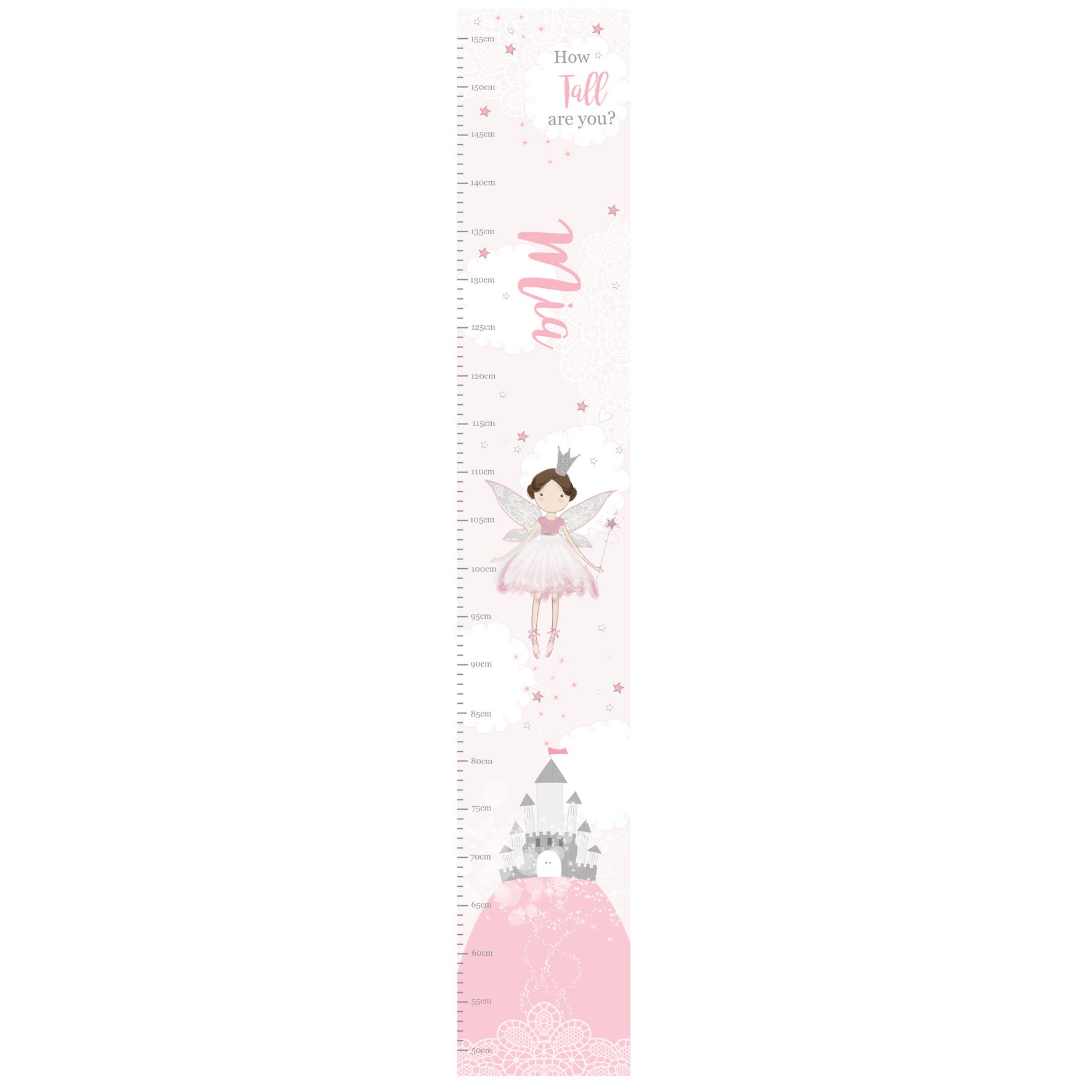 Personalised Fairy Princess Height Chart Add a Name Birthday - Etsy