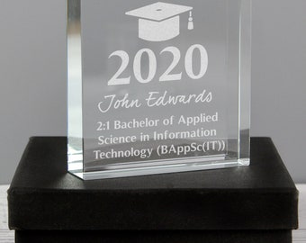 Personalised Congratulations Graduation Large Crystal Token in - Etsy