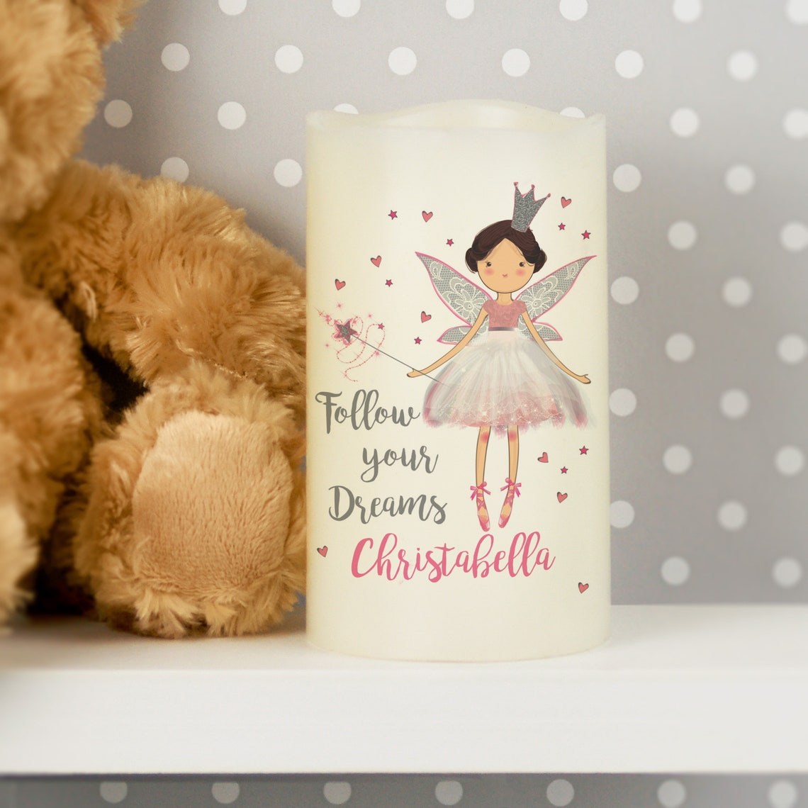 Personalised Fairy Princess Nightlight LED Candle Add a Name - Etsy UK