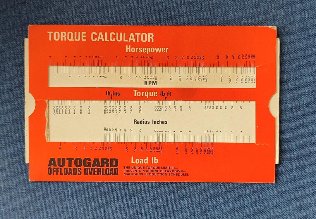 1960s/70s Autogard Offloads Overload Torque Calculator and Limiter ...