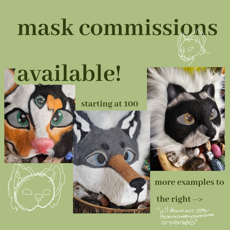 Therian Mask Commissions! MESSAGE BEFORE PURCHASE - Etsy
