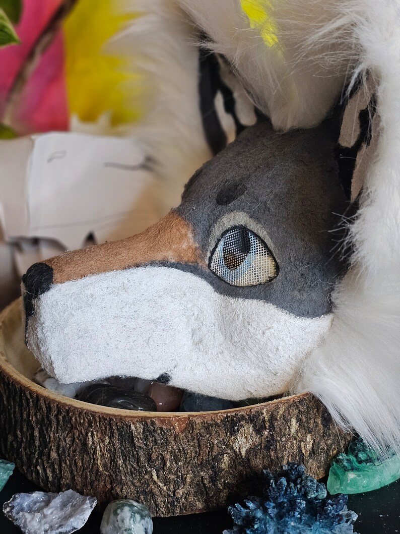 Gray Wolf Mask Premade Hq and Fully Lined - Etsy