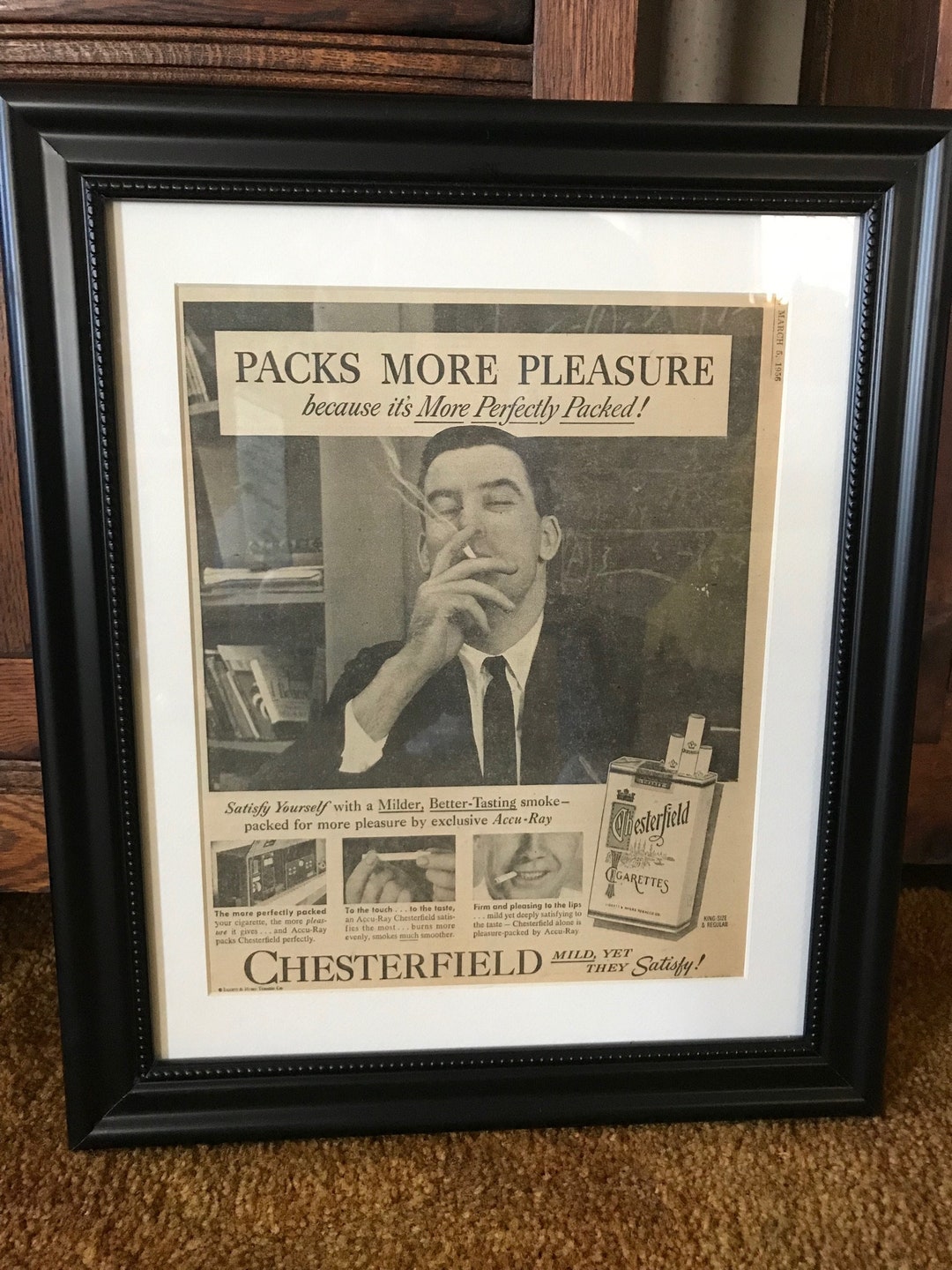Chesterfield Cigarettes Newspaper Ad - Etsy