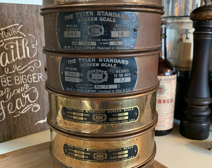 Antique Tyler Standard Screen Scales Sieves, Set of 5 - Etsy