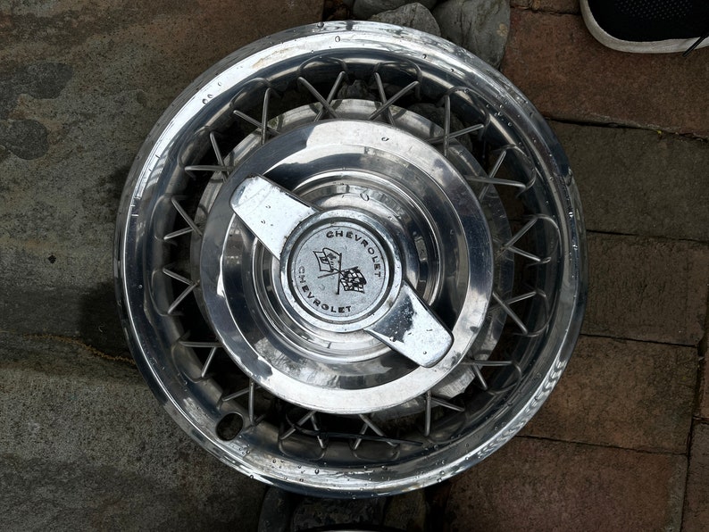 Vintage Corvair Spoke Wheel Hubcaps - Etsy