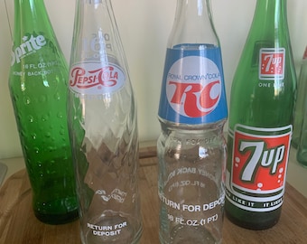 Vintage Soda Bottles Nehi, Pepsi, Sprite and Julep 1970s Soft Drink ...