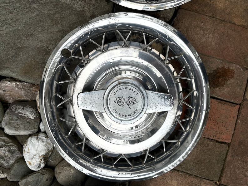 Vintage Corvair Spoke Wheel Hubcaps - Etsy