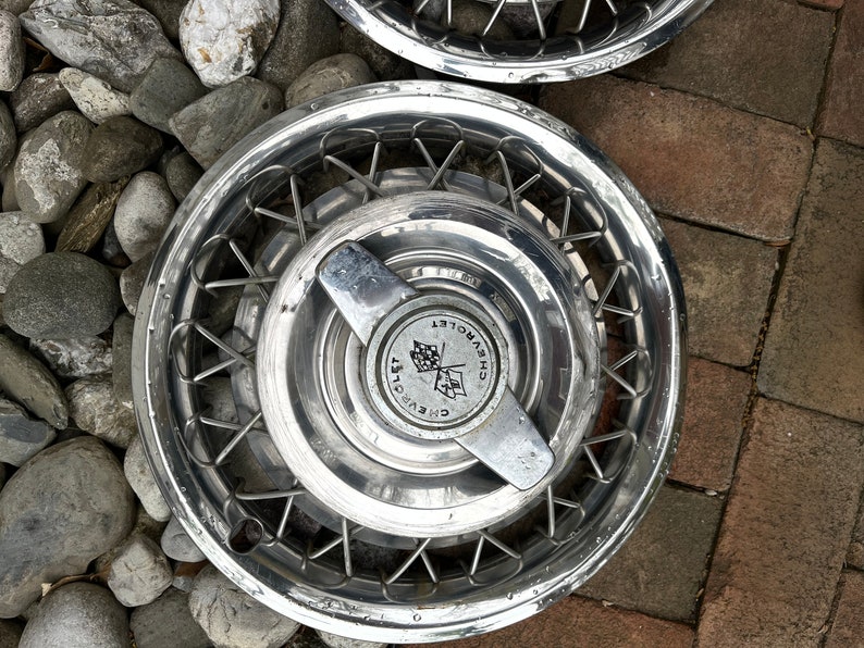 Vintage Corvair Spoke Wheel Hubcaps - Etsy