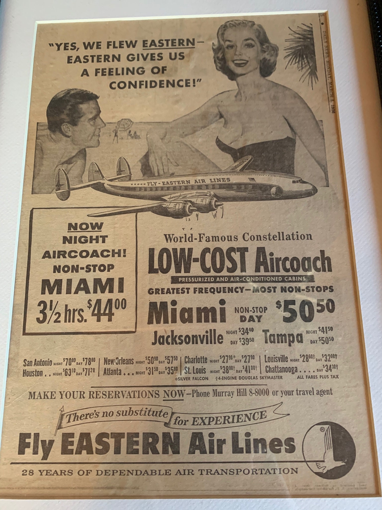 56 Eastern Air Lines Newspaper Ad - Etsy