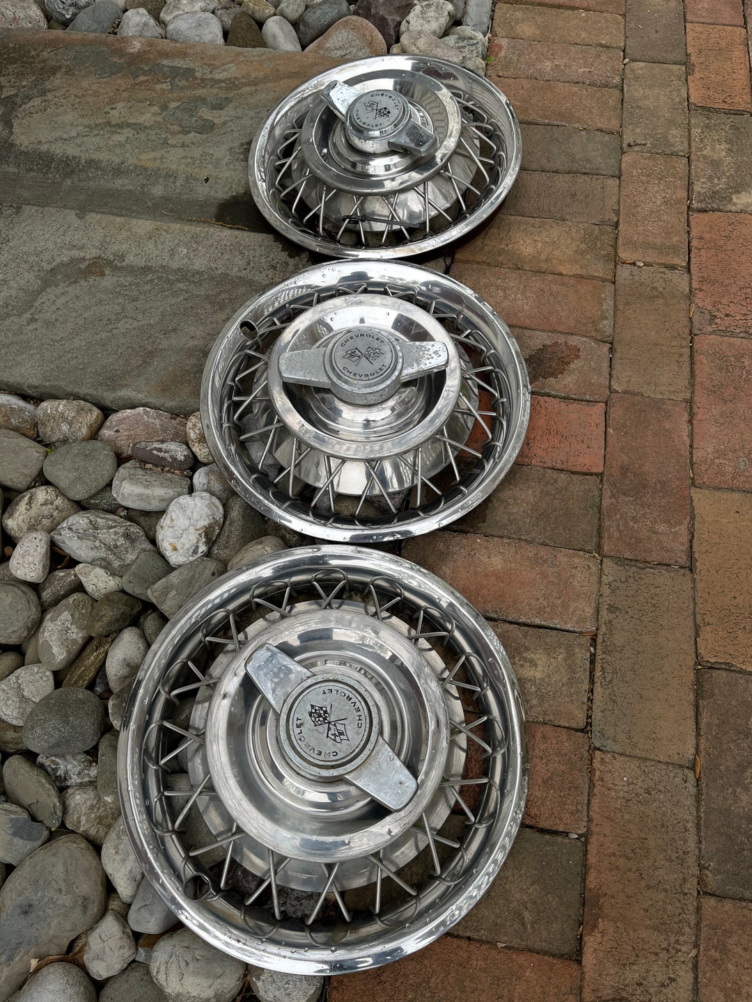 Vintage Corvair Spoke Wheel Hubcaps - Etsy