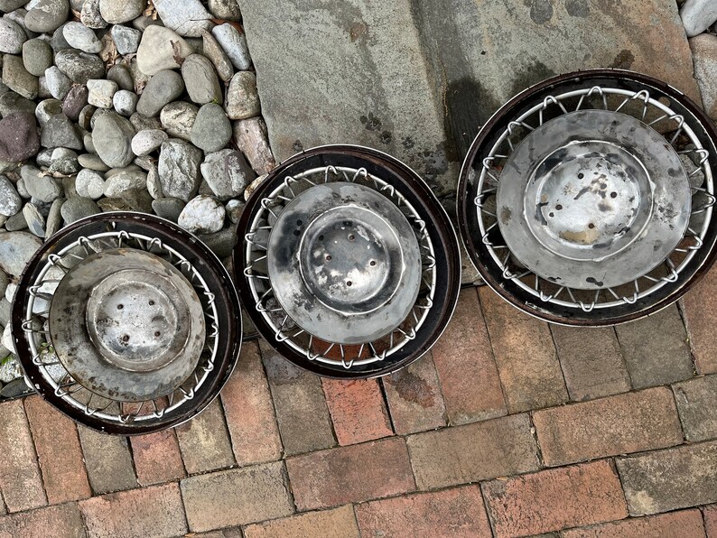 Vintage Corvair Spoke Wheel Hubcaps - Etsy