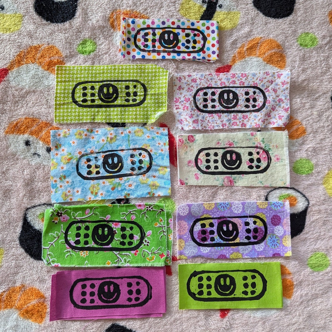 Kawaii Smiley Face Bandage/band Aid Patch (sew On) - Cute - Kidcore ...