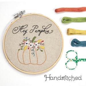 Fall Craft Kit Pumpkin Embroidery - Everything You Need to Make ...