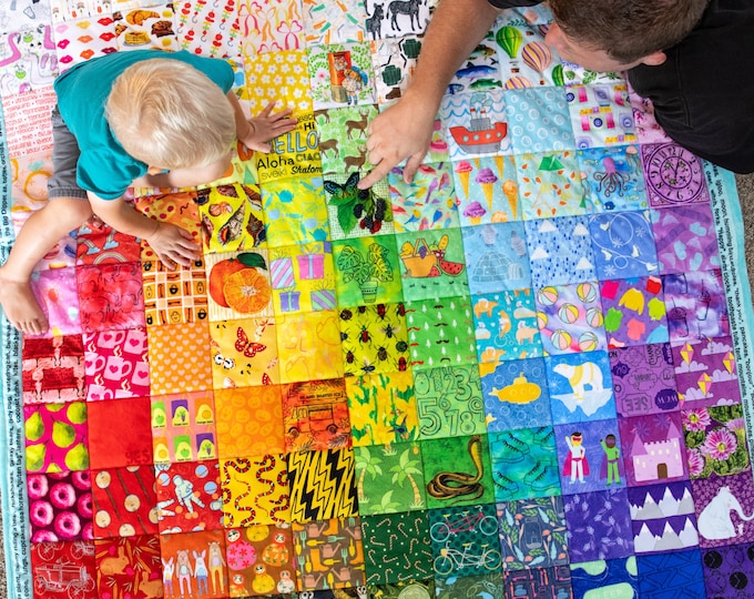 Minky Quilt Panel - Hidden Pictures Eye Spy Quilt Kit for Kids - Easy ...