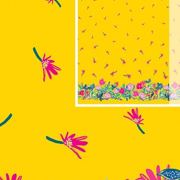 Border Print Fabric - Etsy