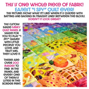 Minky Quilt Panel - Hidden Pictures Eye Spy Quilt Kit for Kids - Easy ...