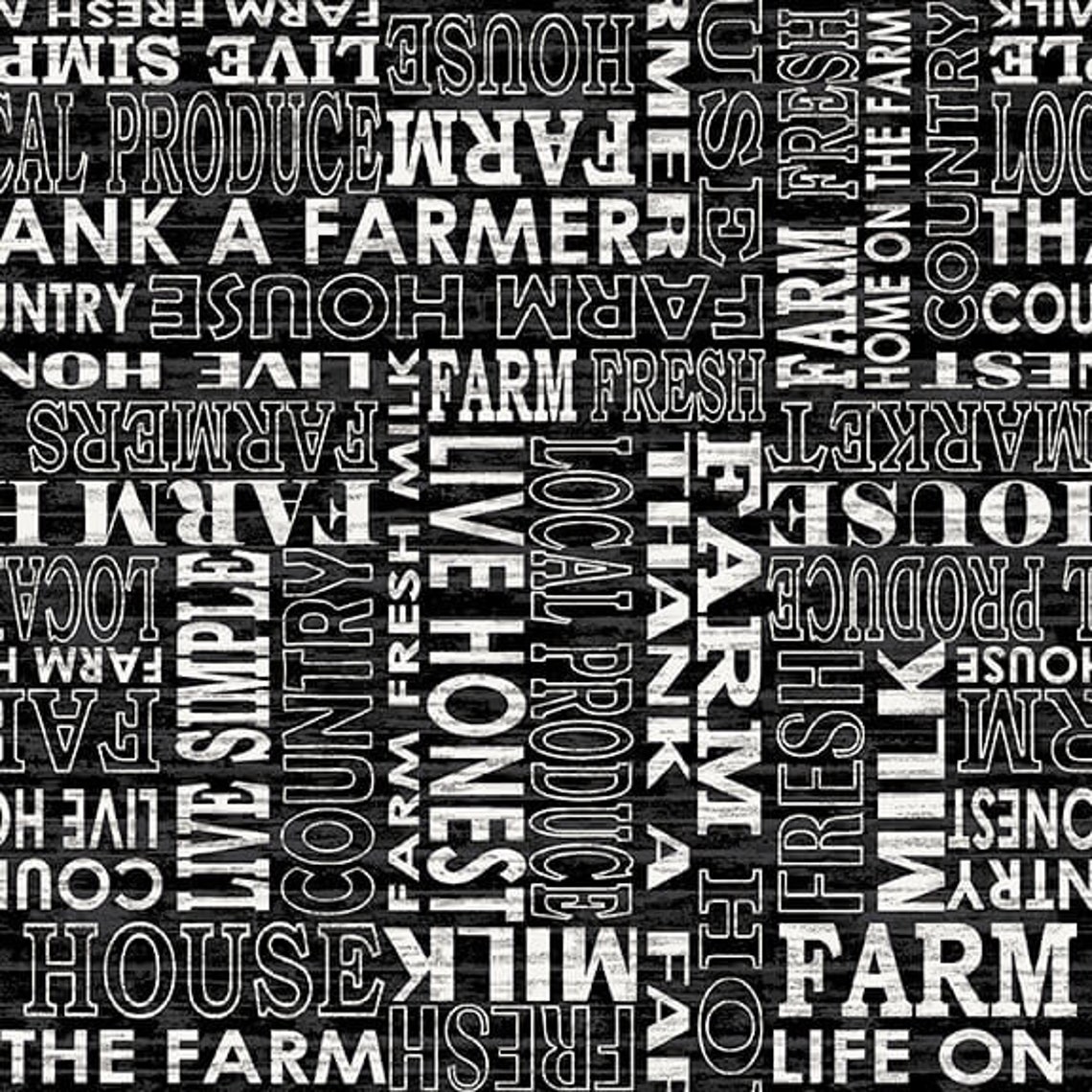 Farmhouse Print Fabric Buttermilk Farmstead 5325 Country - Etsy