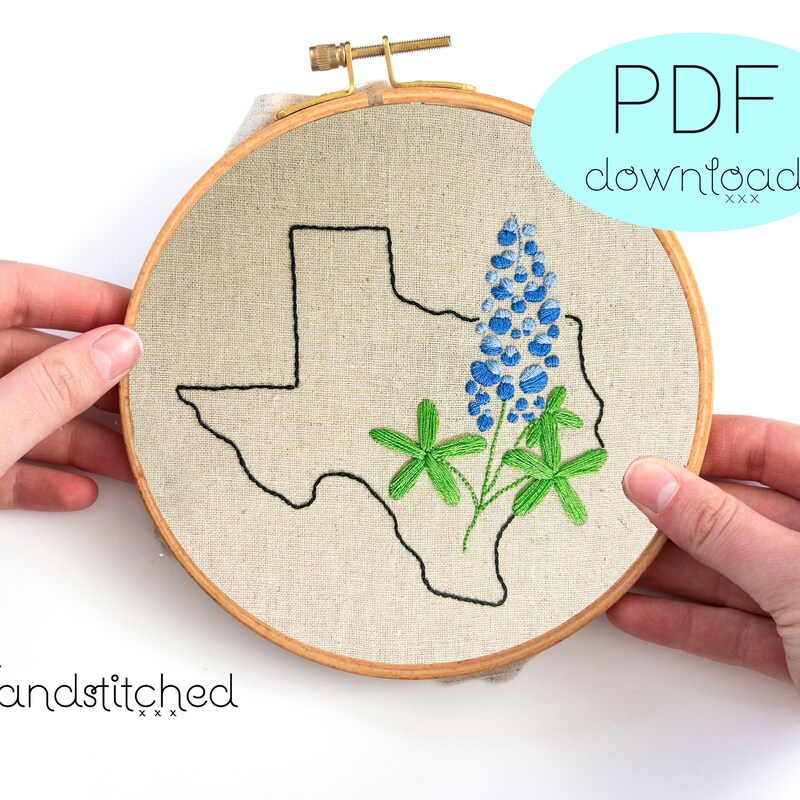 Bluebonnet Embroidery Designs - Etsy