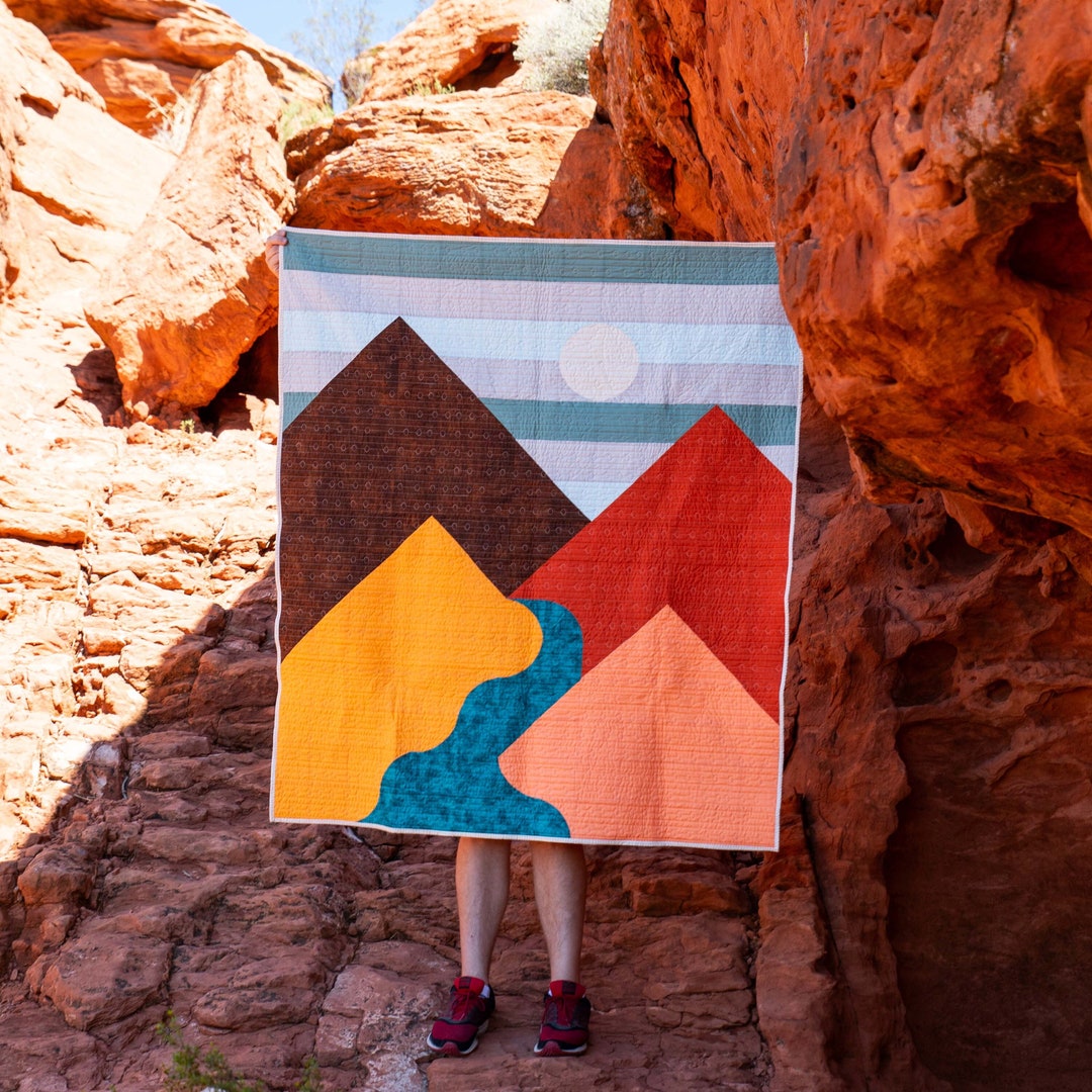 Mountain River Quilt Pattern - Twin Quilt Pattern for Beginners ...