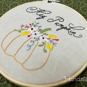 Fall Craft Kit Pumpkin Embroidery - Everything You Need to Make ...