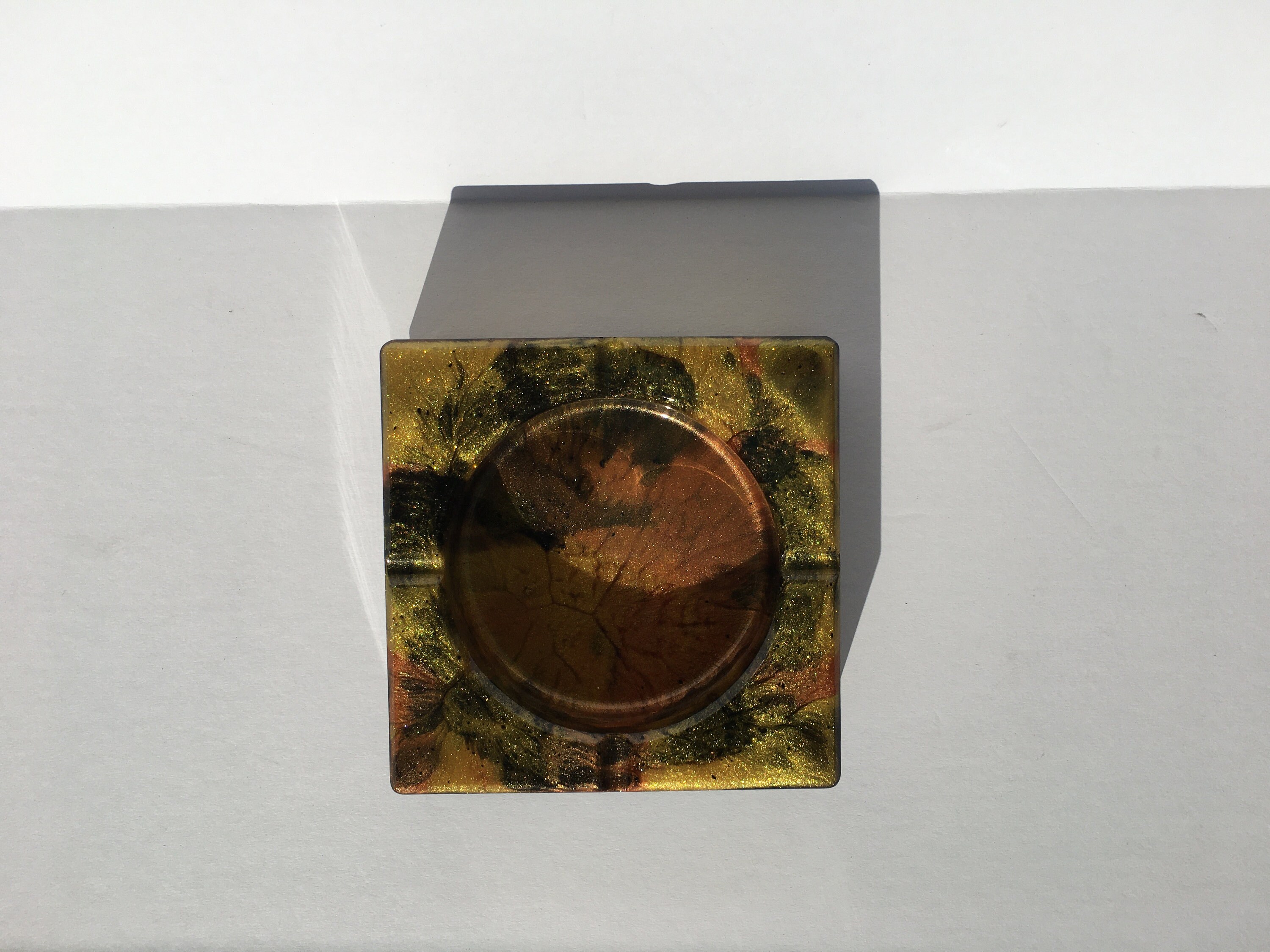 Ashtray Handmade Ashtray Gold Ashtray Resin Ashtray One of - Etsy UK