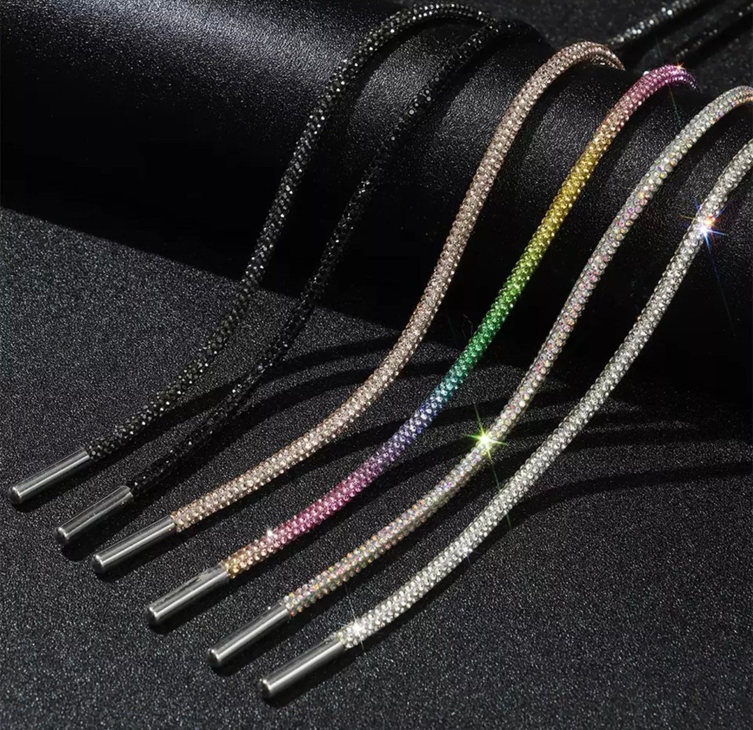 New Luxury Rhinestone Shoelaces Diamond Glitter Sneaker Laces in 10 ...