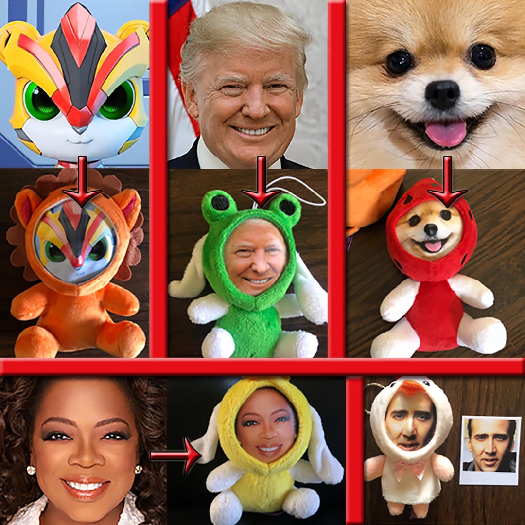 Mini Me 3D Face Doll Plush Toy Stuffed Animal Personalized Gift ...